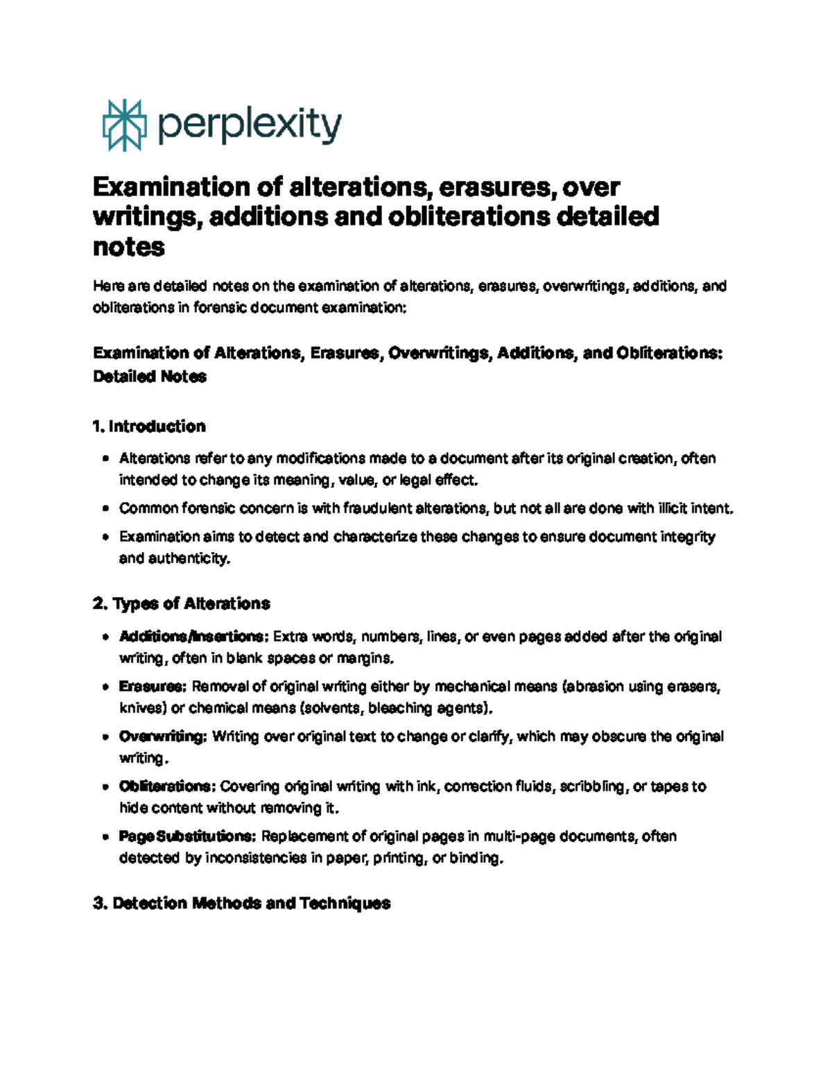 Forensic Document Examination: Alterations, Erasures & Overwritings ...