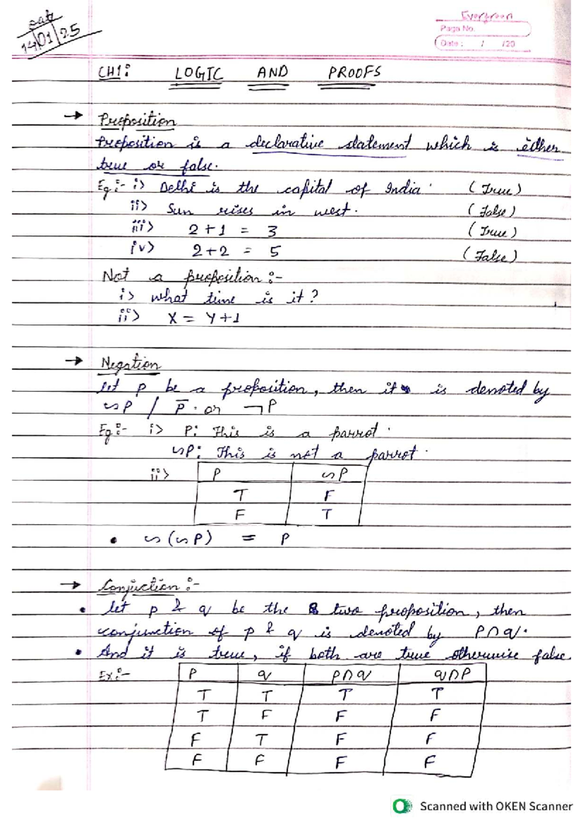 MATH101: Chapter 1 - Logic and Proofs Overview and Key Concepts - Studocu