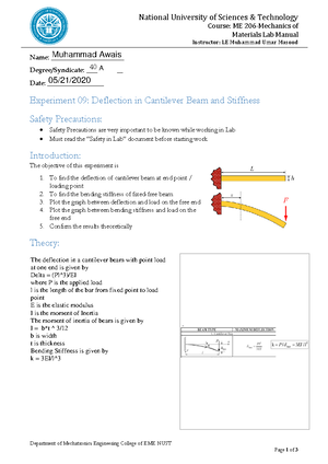 Deflection Of Curved Beams Lab Report - The Best Picture Of Beam