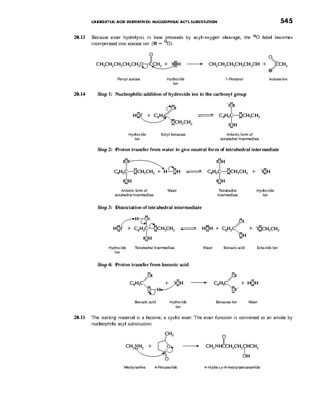 545 Organic Chemistry: Carboxylic Acid Derivatives & Nucleophilic Acyl ...