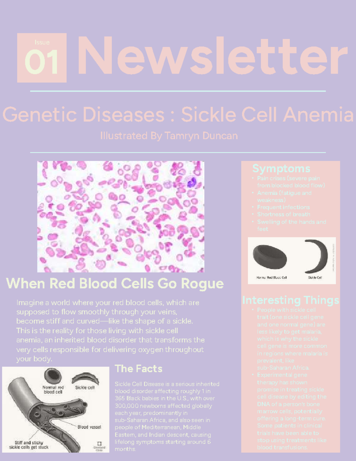 Genetic Diseases Newsletter: Sickle Cell Anemia Insights - Studocu