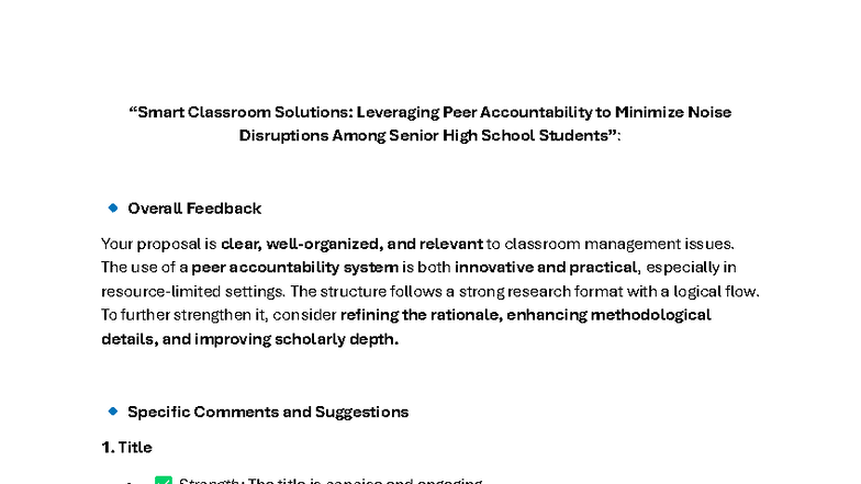 Peer Accountability Strategies to Reduce Noise Disruptions in Senior ...