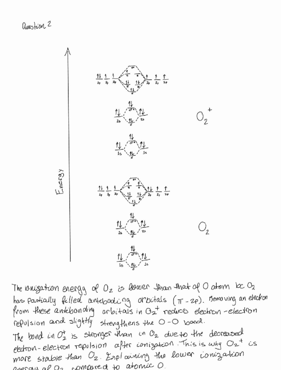 Q2 - Homework on Ionization Energy of O2 vs O Atom - Studocu