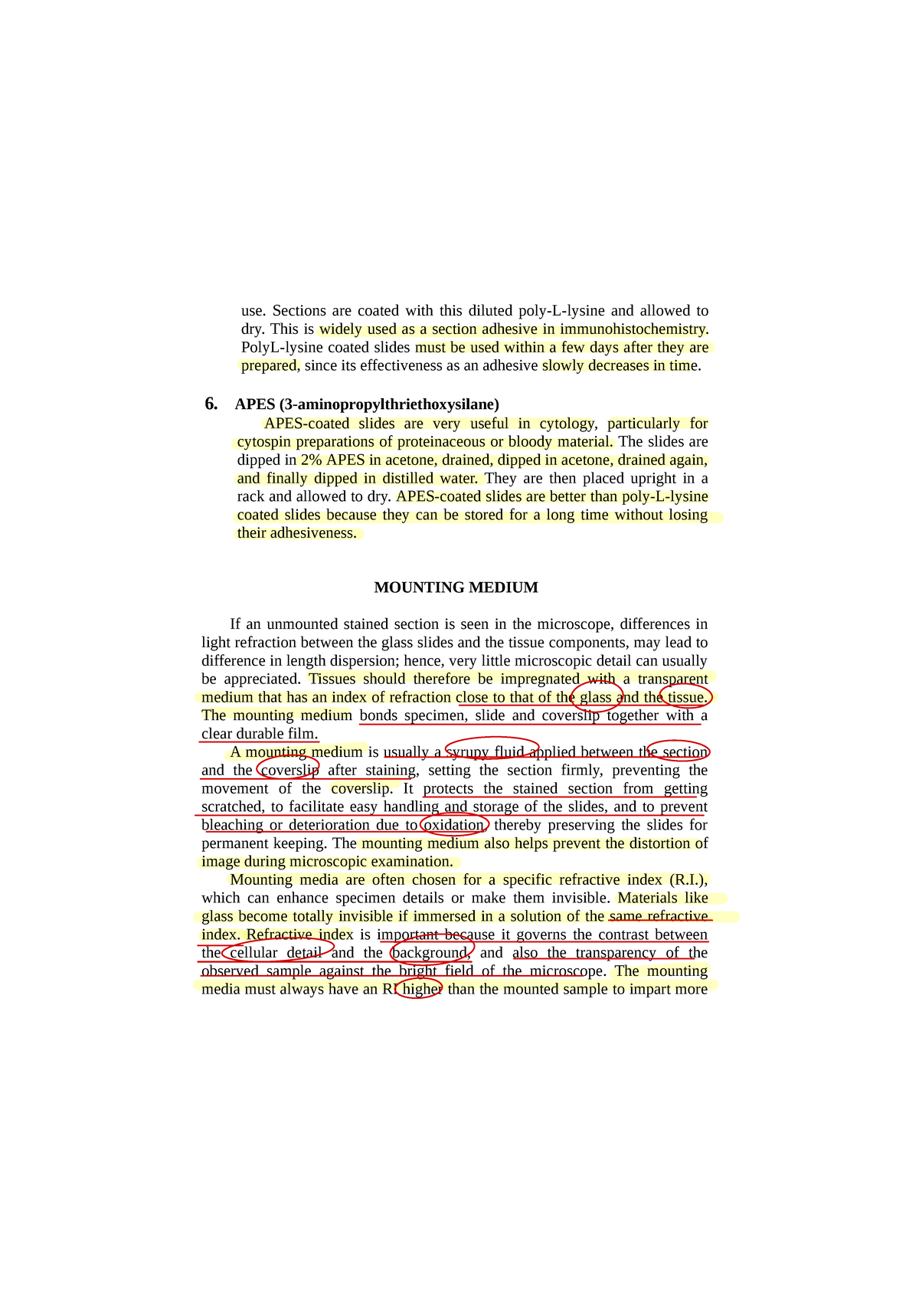 Mounting Techniques in Histopathology: Adhesives and Media - Studocu