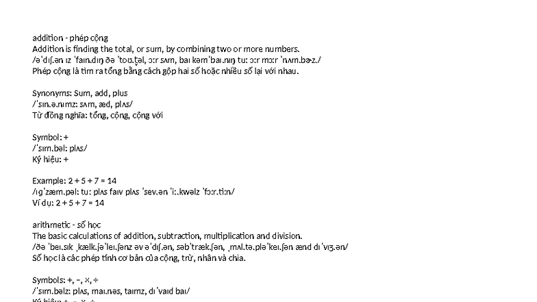 Addition and Basic Math Concepts: EMG Education Guide - Studocu