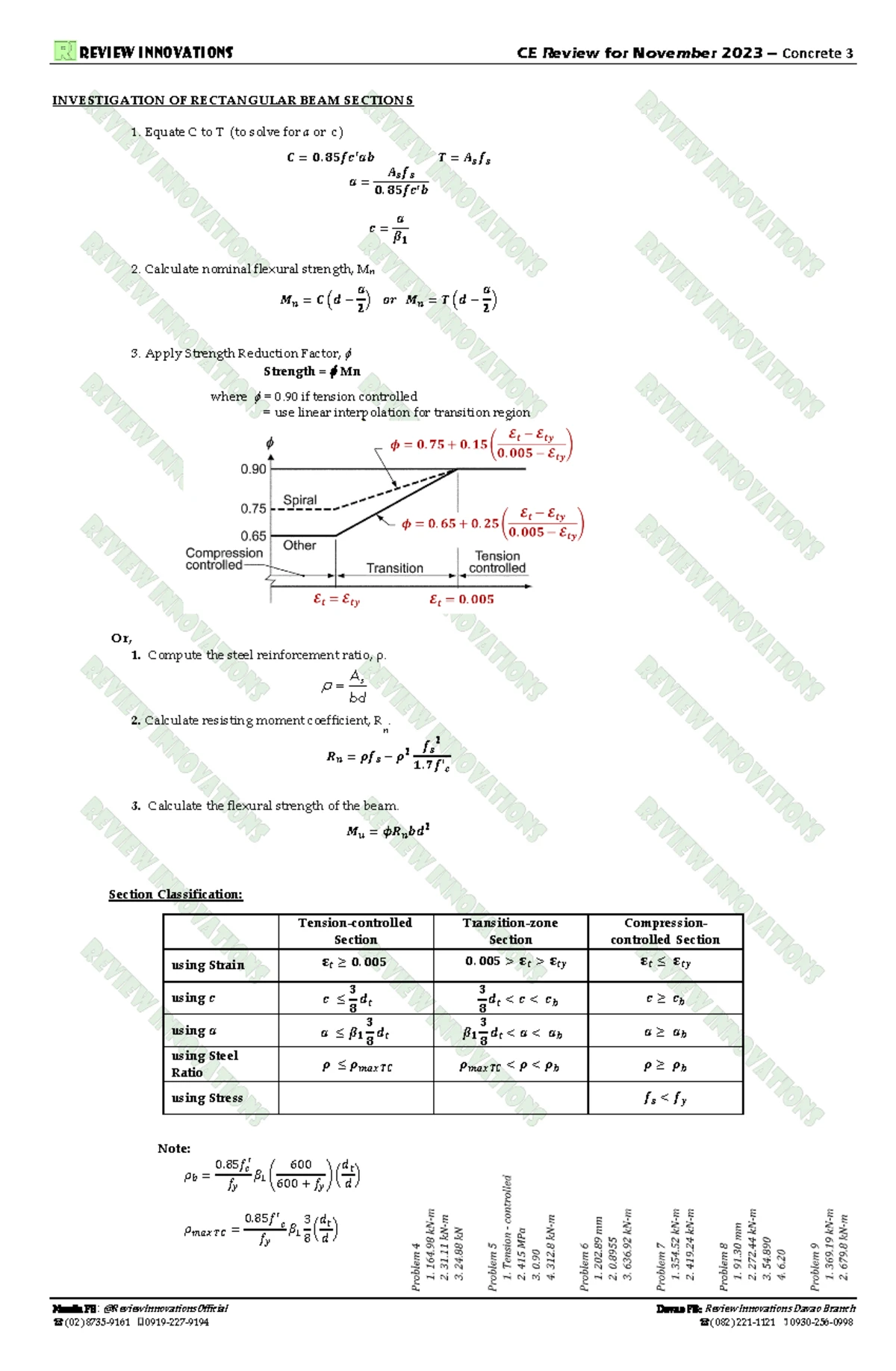 RCD Lecture 15 Non-Rectangular Beam Design: USD Analysis Part 3 - Studocu