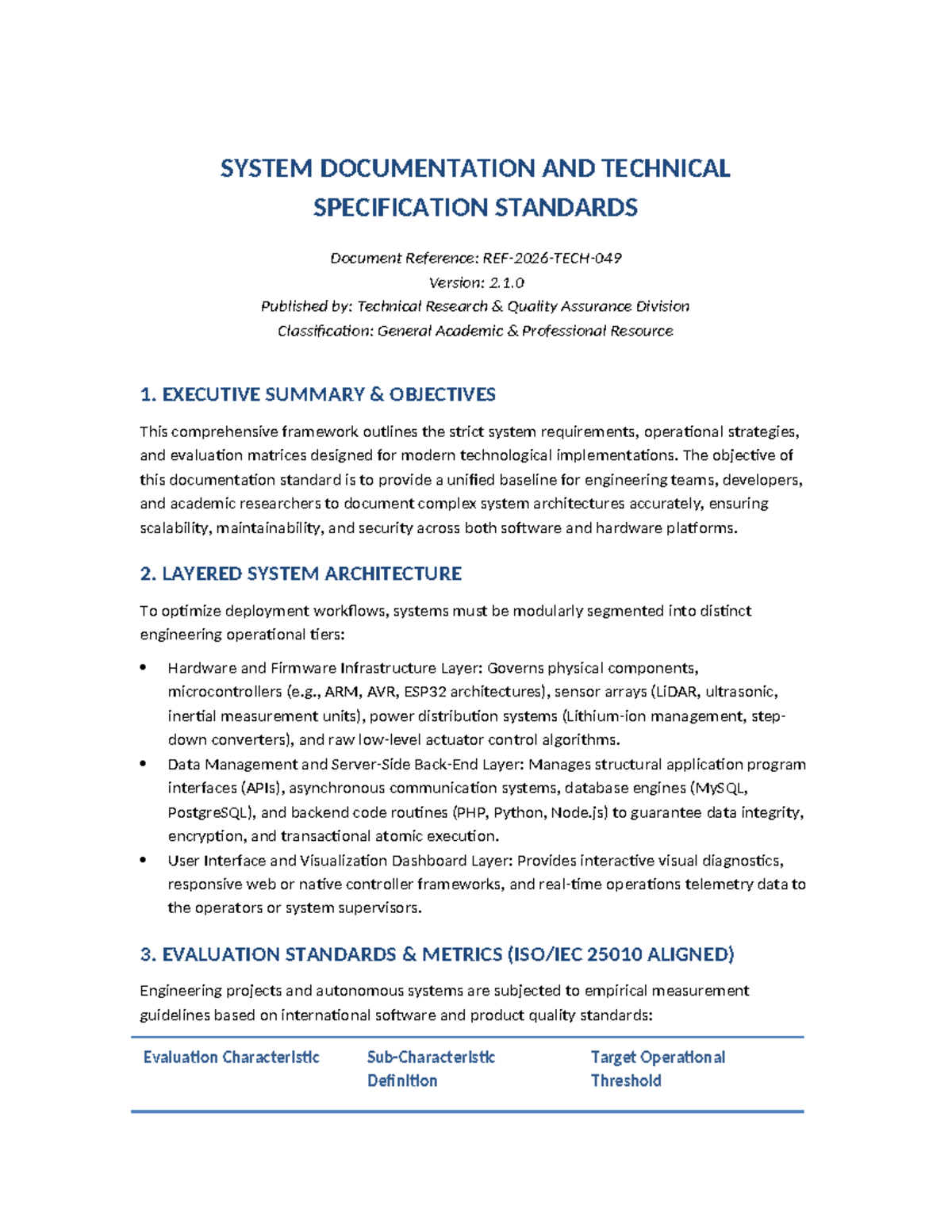 Technical Documentation & System Standards v2.1.0 - Studocu