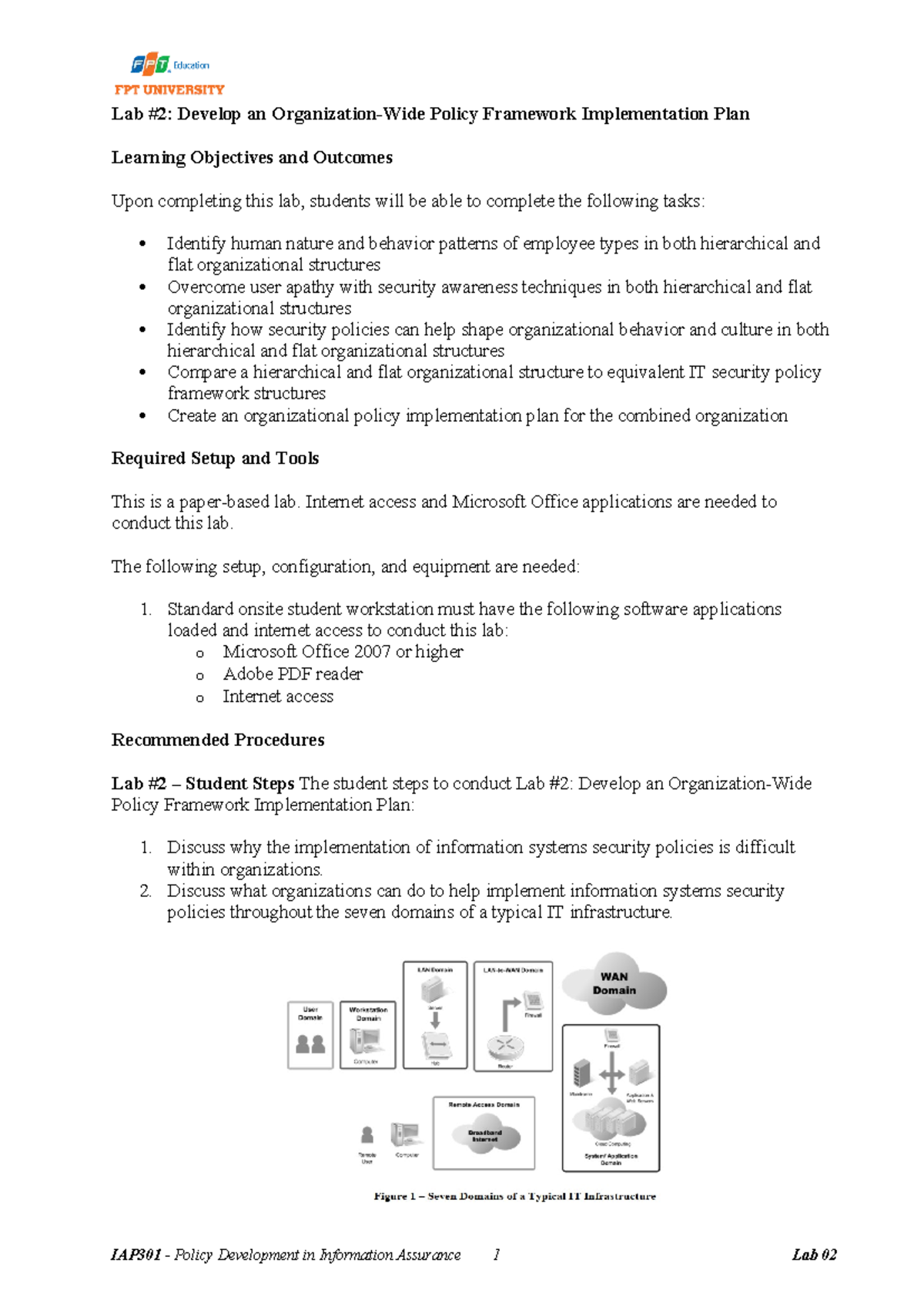 IAP301 Lab 02: Policy Framework Implementation Plan for Merging ...