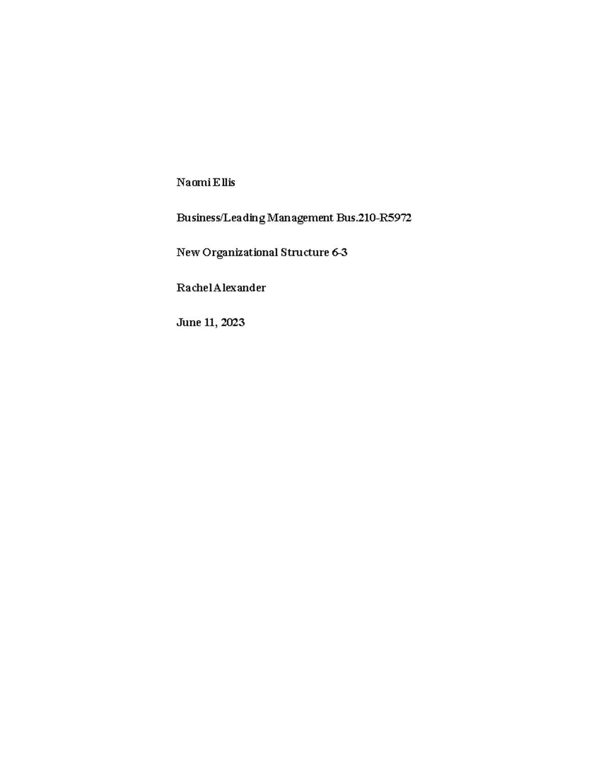 Revamping Organizational Structure for Effective Communication in Bus ...