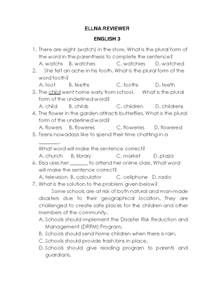 4th quarter r and w reviewer - READING AND WRITING 4th Lesson 1 ...