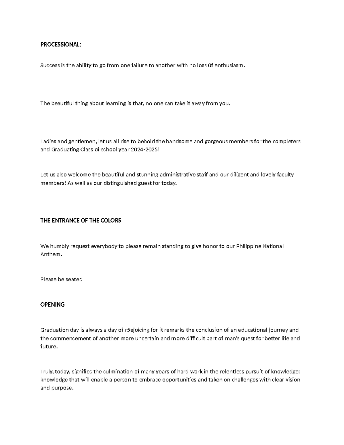 MTIM 2025 Graduation Ceremony Script: Celebrating Success and ...