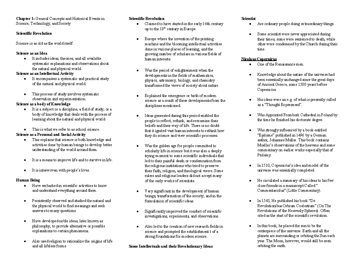 709481939 STS Chapter 1: Concepts & History of Science, Tech, & Society ...