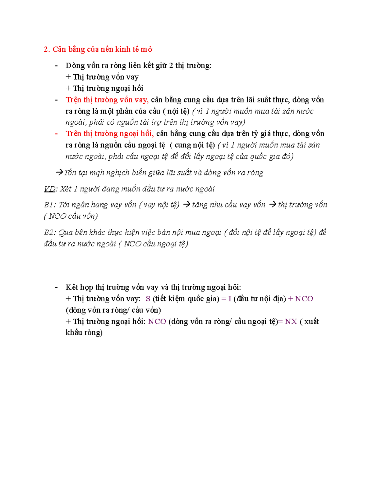 Cân Bằng Nền Kinh Tế Mở: Dòng Vốn Ra Ròng và Thị Trường Vay (KT101 ...