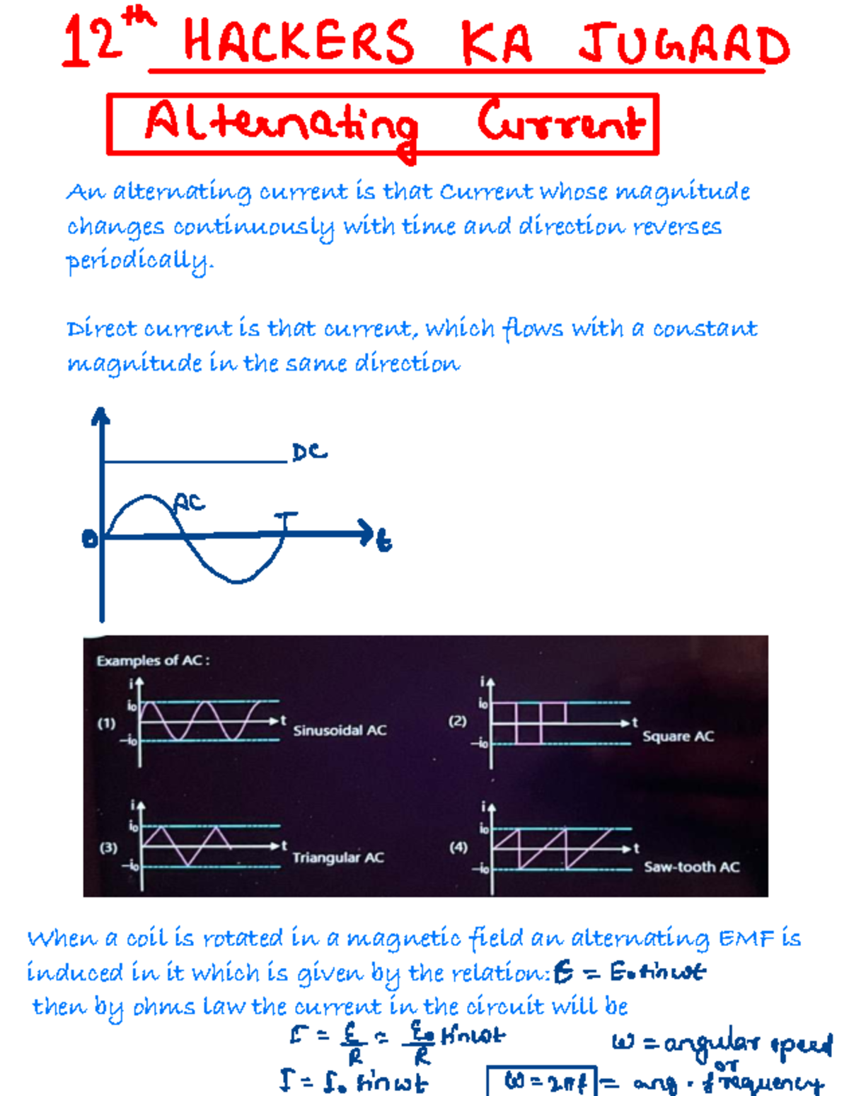 12 HACKERS AC Fundamentals: Notes on Alternating Current Concepts - Studocu