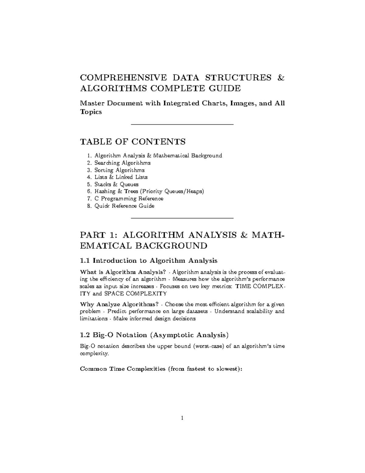 DSA 101: Comprehensive Guide to Data Structures & Algorithms - Studocu
