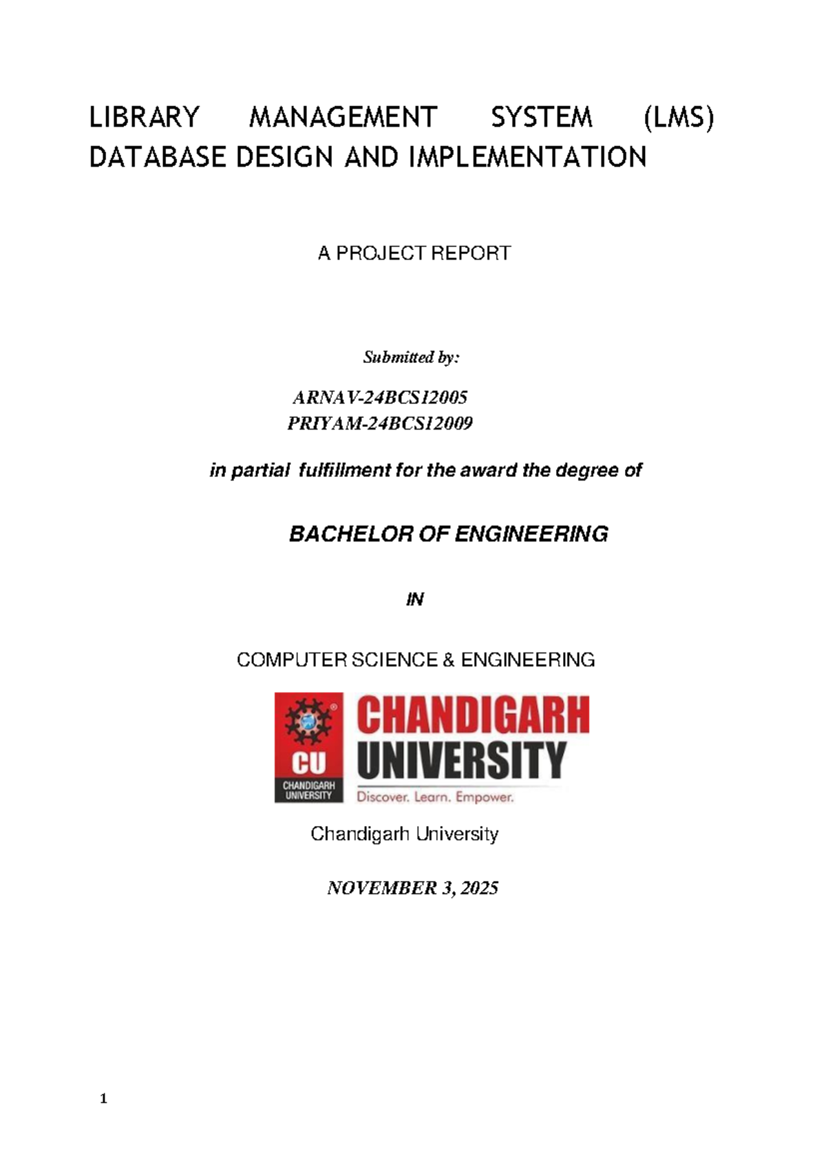 DBMS Project Report: Library Management System Design & Implementation ...