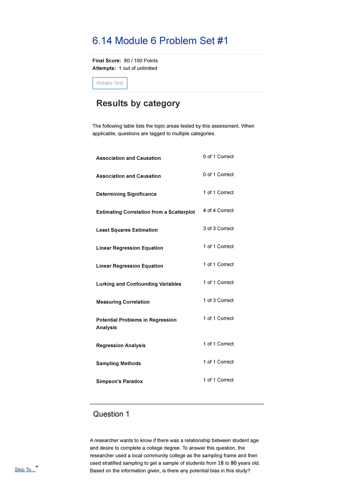 Module 6 Problem Set 1: Statistical Relationships and Analysis - Studocu