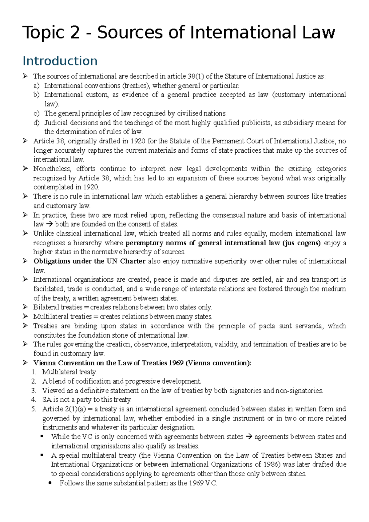 Sources of International Law: An In-Depth Analysis (LAW 101) - Studocu