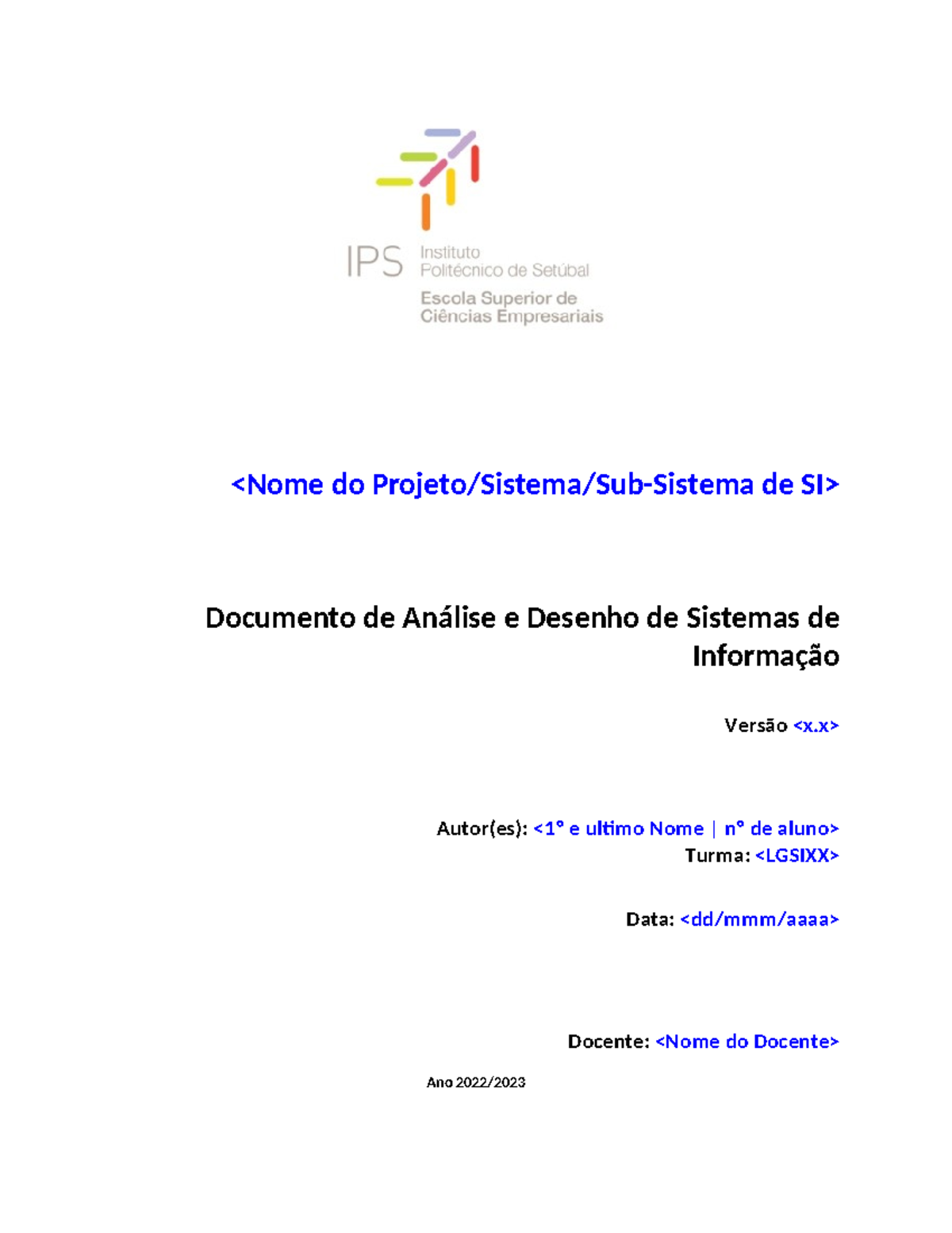 TG Template Relatorio Final V4 - Documento de - Studocu