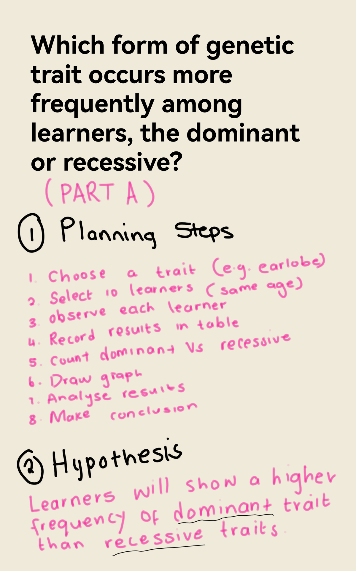 Genetics and Inheritance: Dominant vs. Recessive Traits Analysis - Studocu