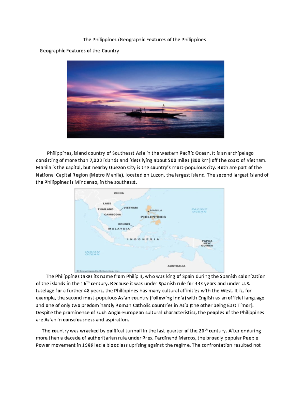 The Philippines - It is an archipelago consisting of more than 7,000 ...