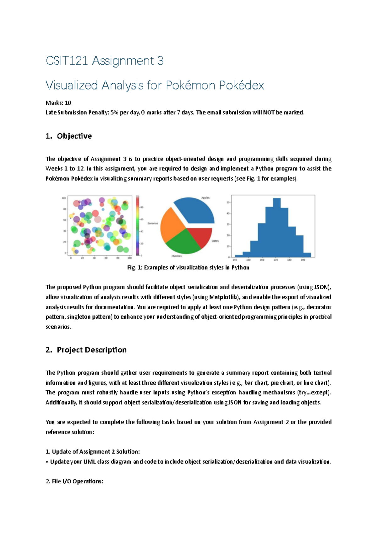 CSIT121 A3 - Visual Analysis Project for Pokémon Pokédex - Studocu