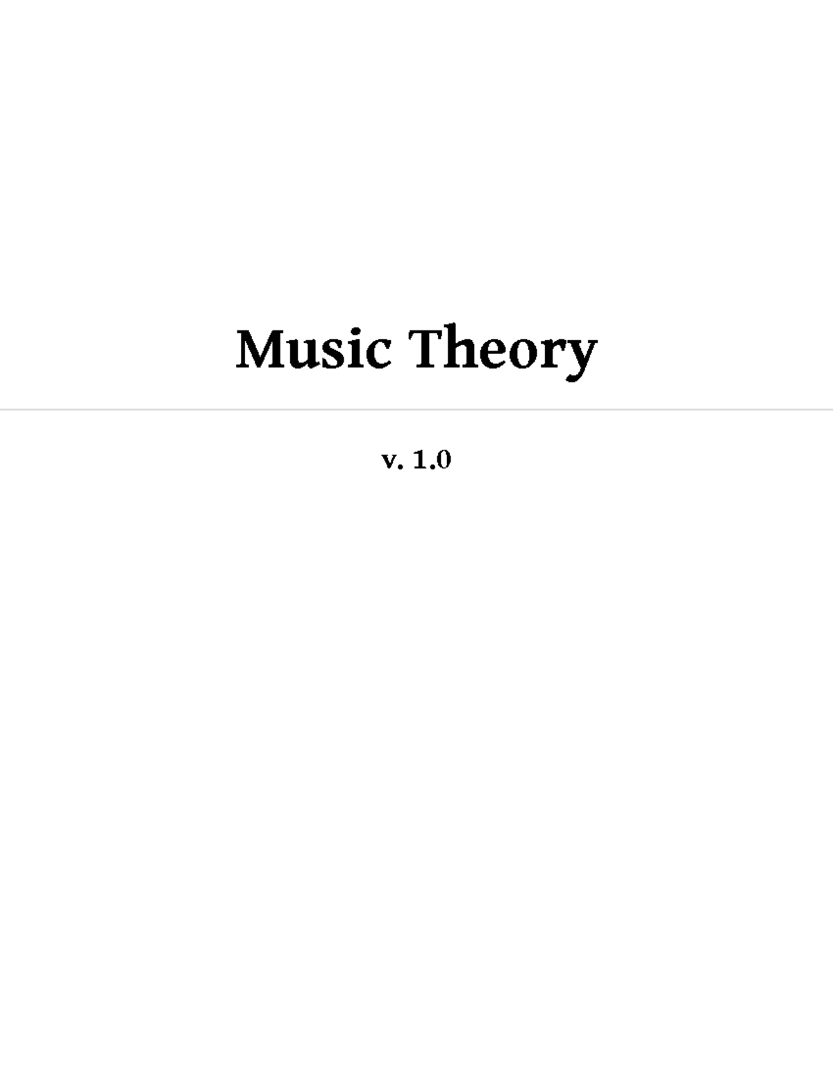 Music Theory Fundamentals: A Comprehensive Guide (v. 1.0) - Studocu