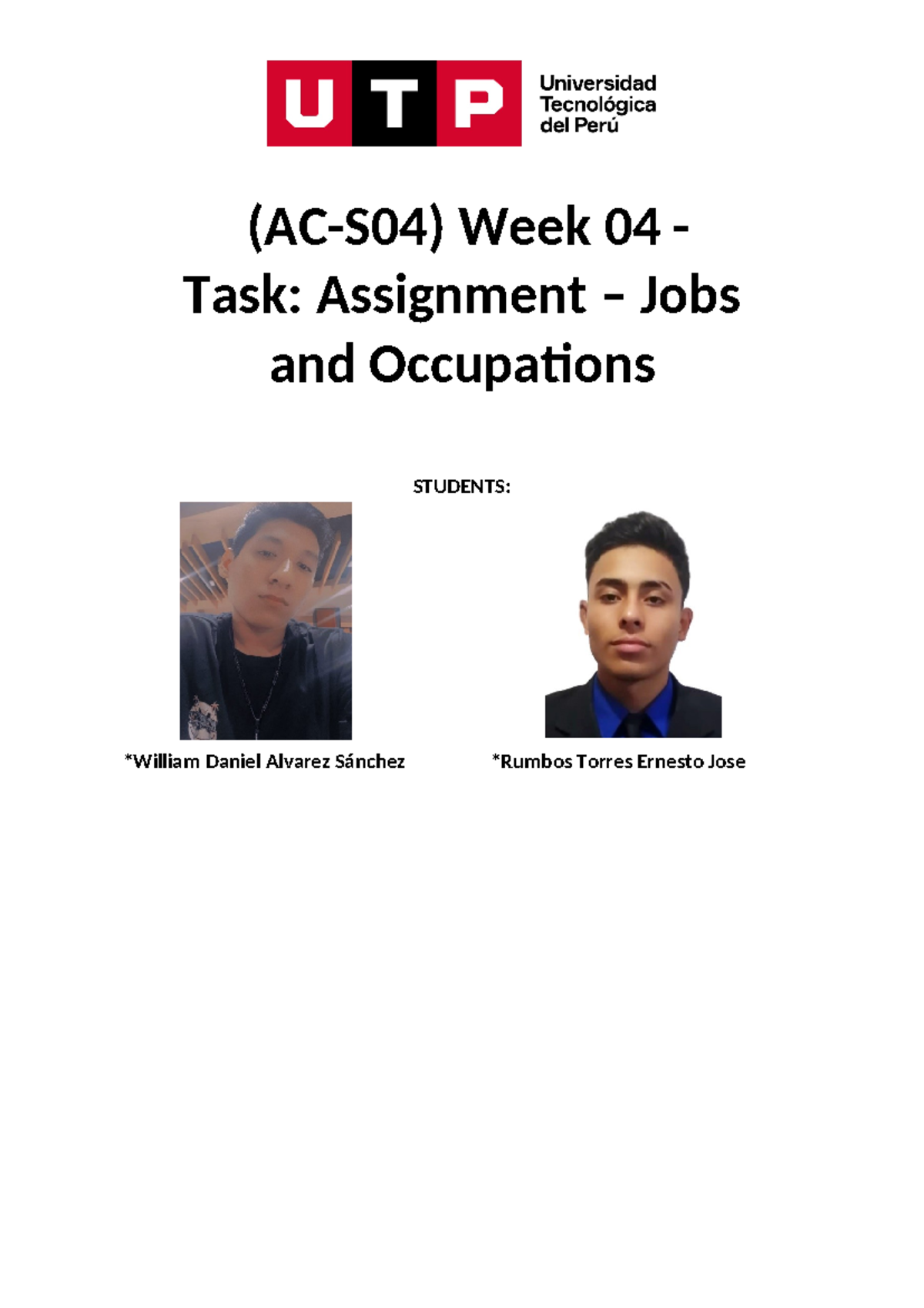 (AC-S04) Week 04 Assignment: Jobs and Occupations Task - Studocu