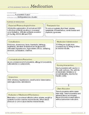 Enoxaparin - Medication ATI - ACTIVE LEARNING TEMPLATES THERAPEUTIC ...