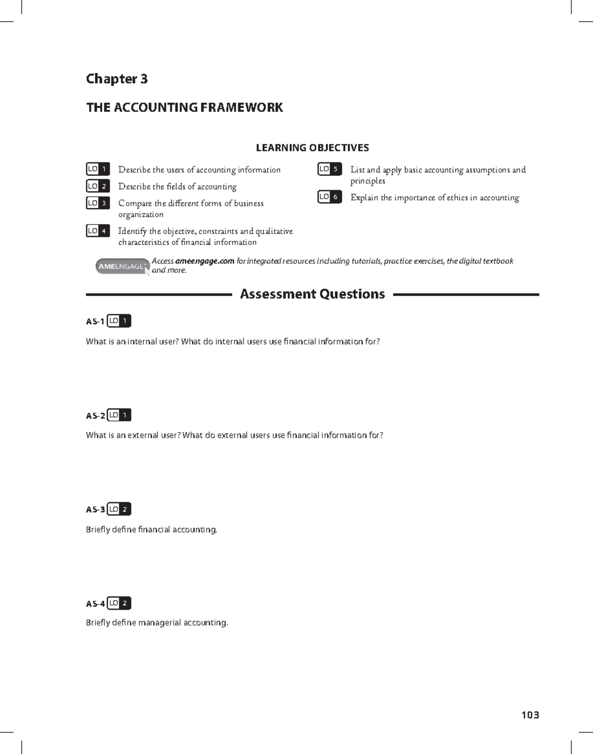 Chapter 3: Accounting Framework - Workbook Solutions and Assessments ...
