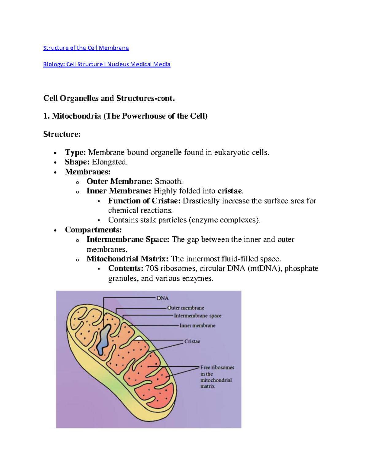 Lesson 11-1: Structure and Function of Cell Organelles in Biology - Studocu