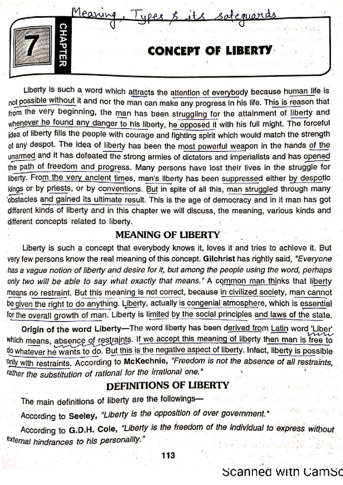 Liberty: Meaning, Types, and Safeguards - POL 101 Notes - Studocu