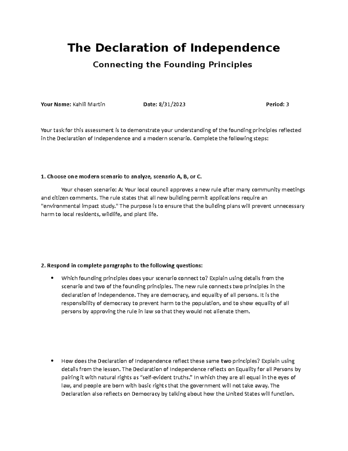 Declaration of Independence Analysis: Founding Principles & Modern ...