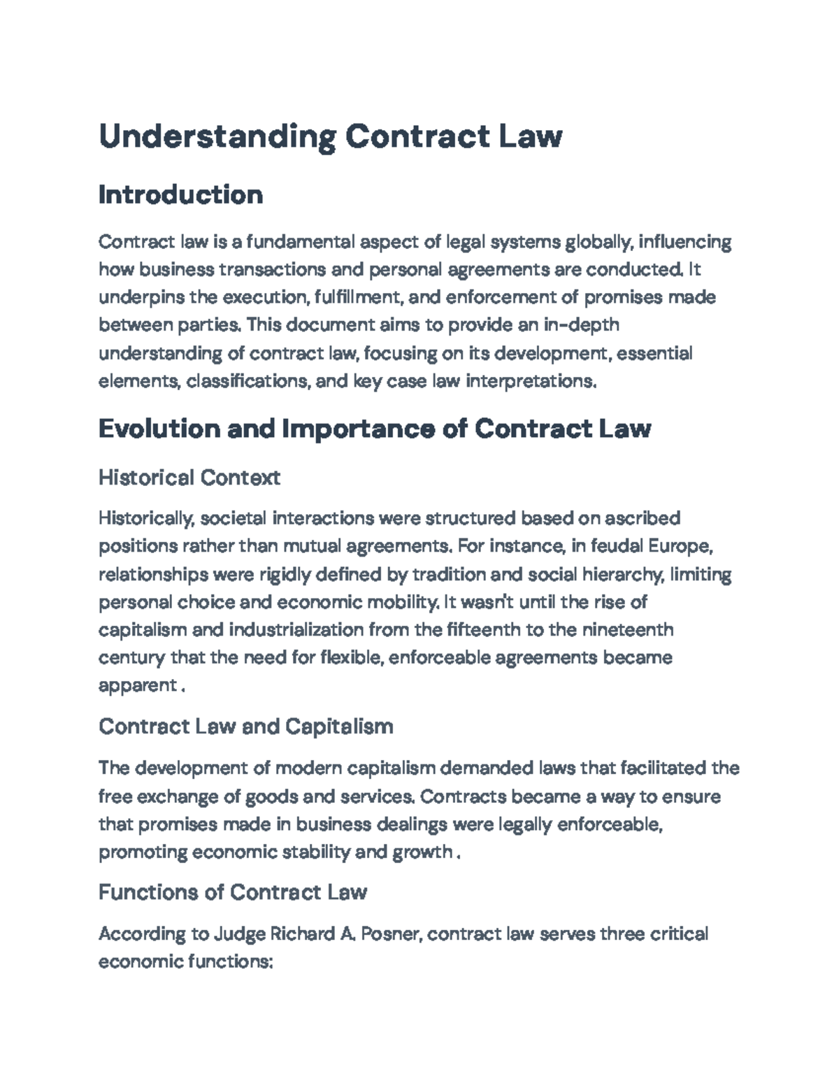 Understanding Contract Law: Key Elements and Case Interpretations ...