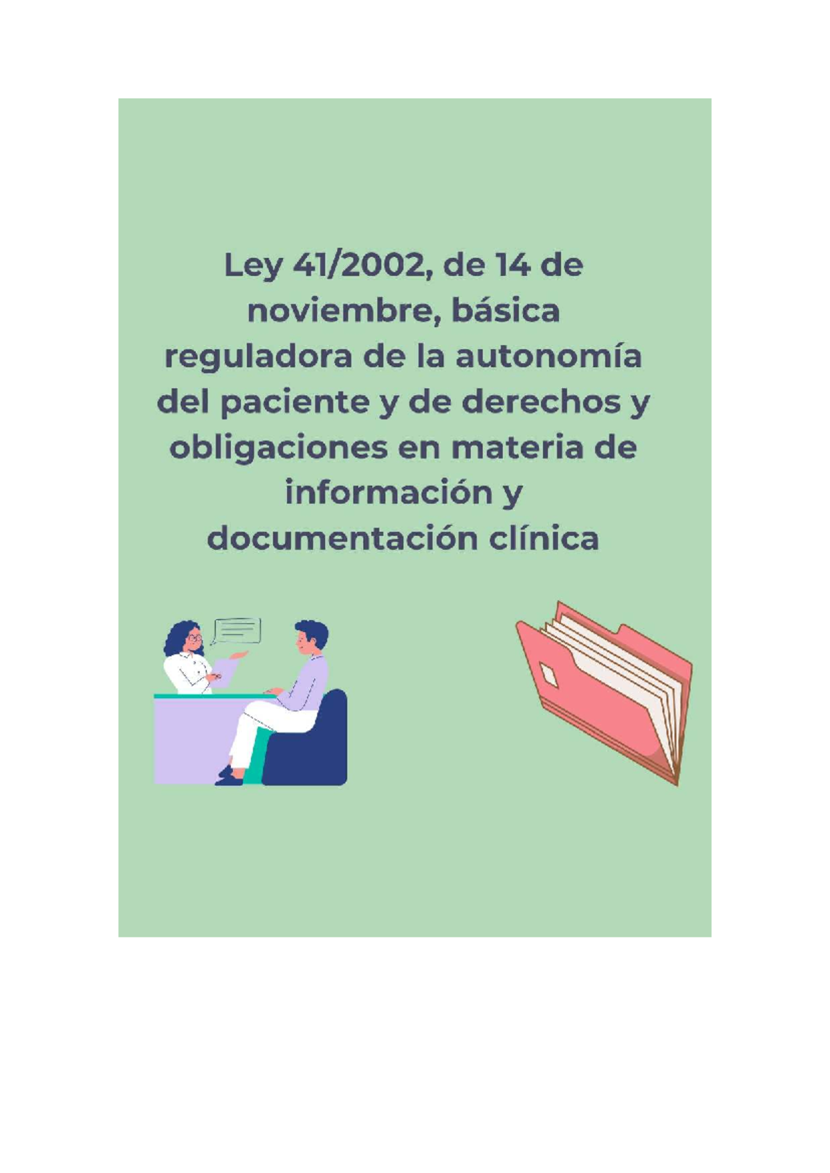 Ley de Autonomía del Paciente: Derechos y Obligaciones Clínicas - Studocu