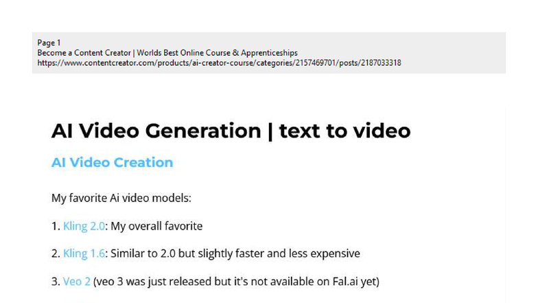 AI Video Generation Techniques: Models & Prompt Framework - Studocu
