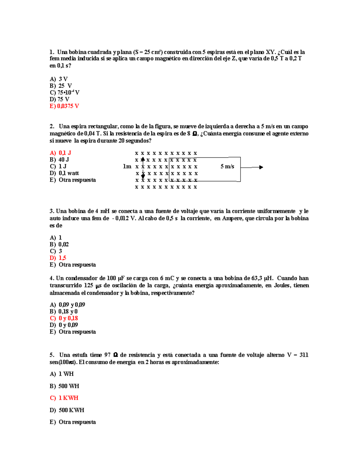 Ejercicios de Física Electromagnética para I3 2025 - Studocu