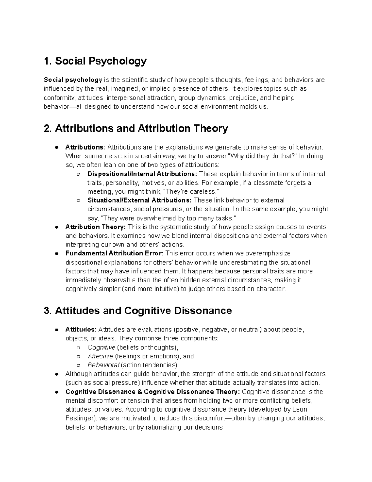 Social Psychology Concepts: Attributions, Dissonance, and Group ...