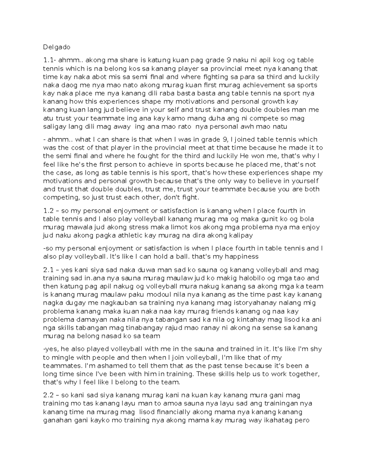 Personal Growth Through Sports: My Journey as an Athlete in Grade 9 ...