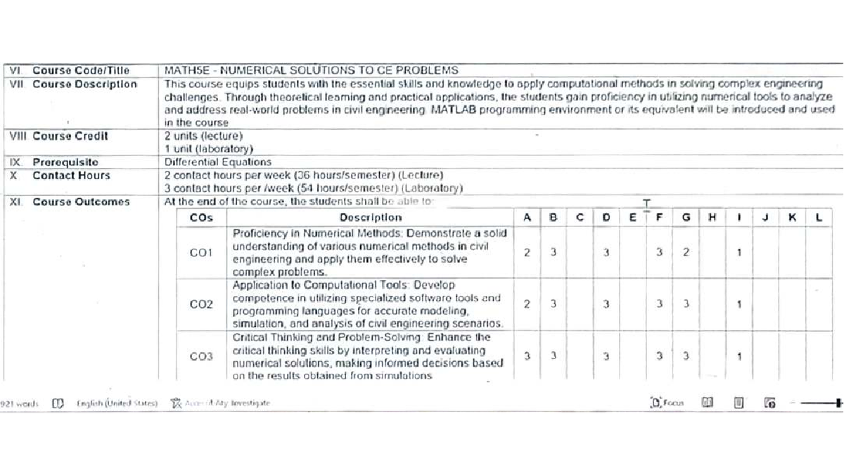 MATH4E - Numerical Solutions to Civil Engineering Problems Syllabus ...