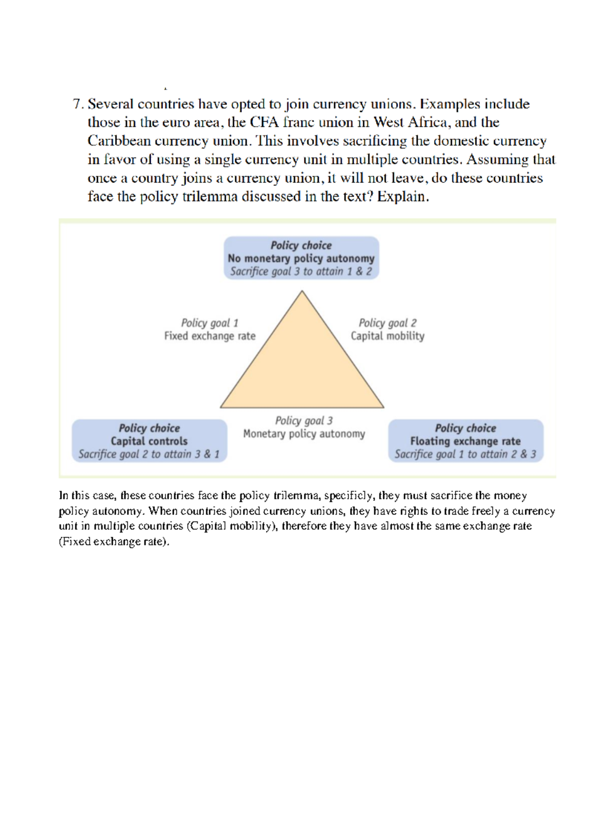 Chapter 4 p3 - Assignment: Policy Trilemma & the Gold Standard - Studocu
