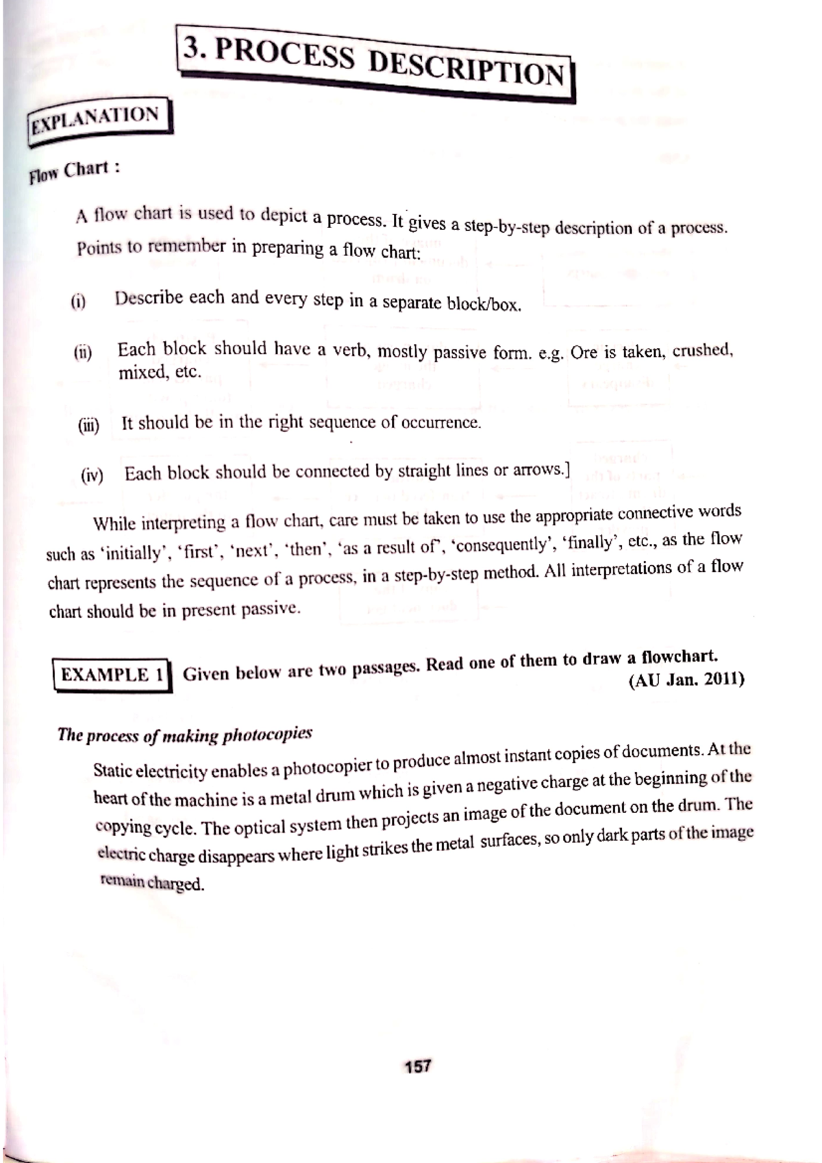 Charts writiing - 3. PROCESS DESCRIPTION EXPLANATION Flow Chart : A ...