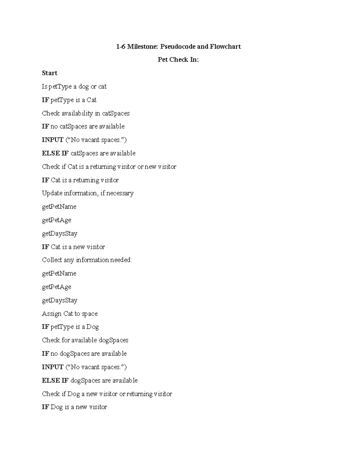 IT-145 1-6 Milestone: Pseudocode and Flowchart Guide - Studocu