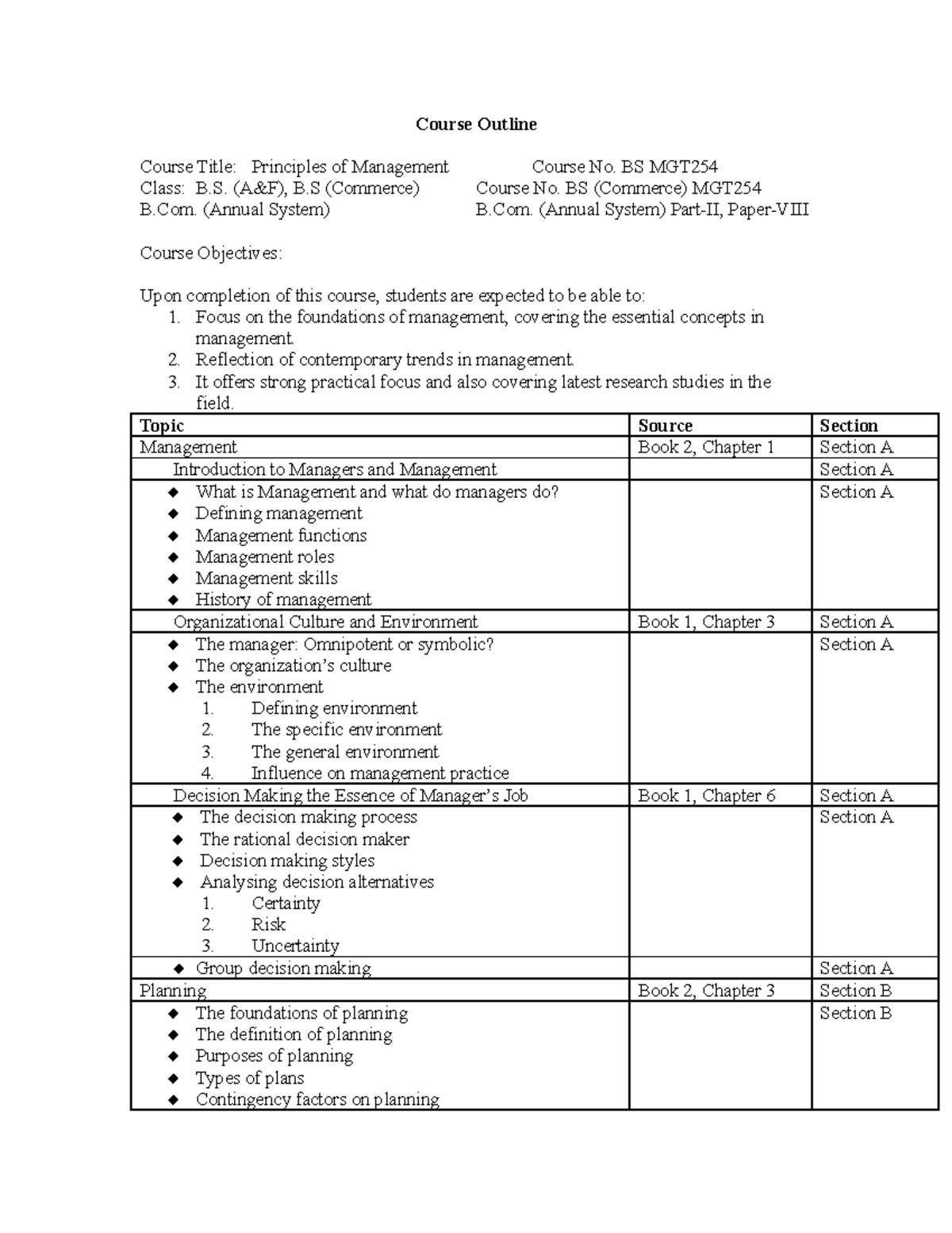 Principlesofmanagement - Enterprise Management - NUST - Studocu