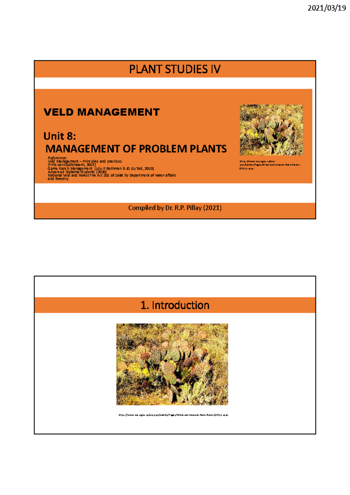 PS IV UNIT 8 Management OF Problem Plants - PLANT STUDIES IV Compiled ...