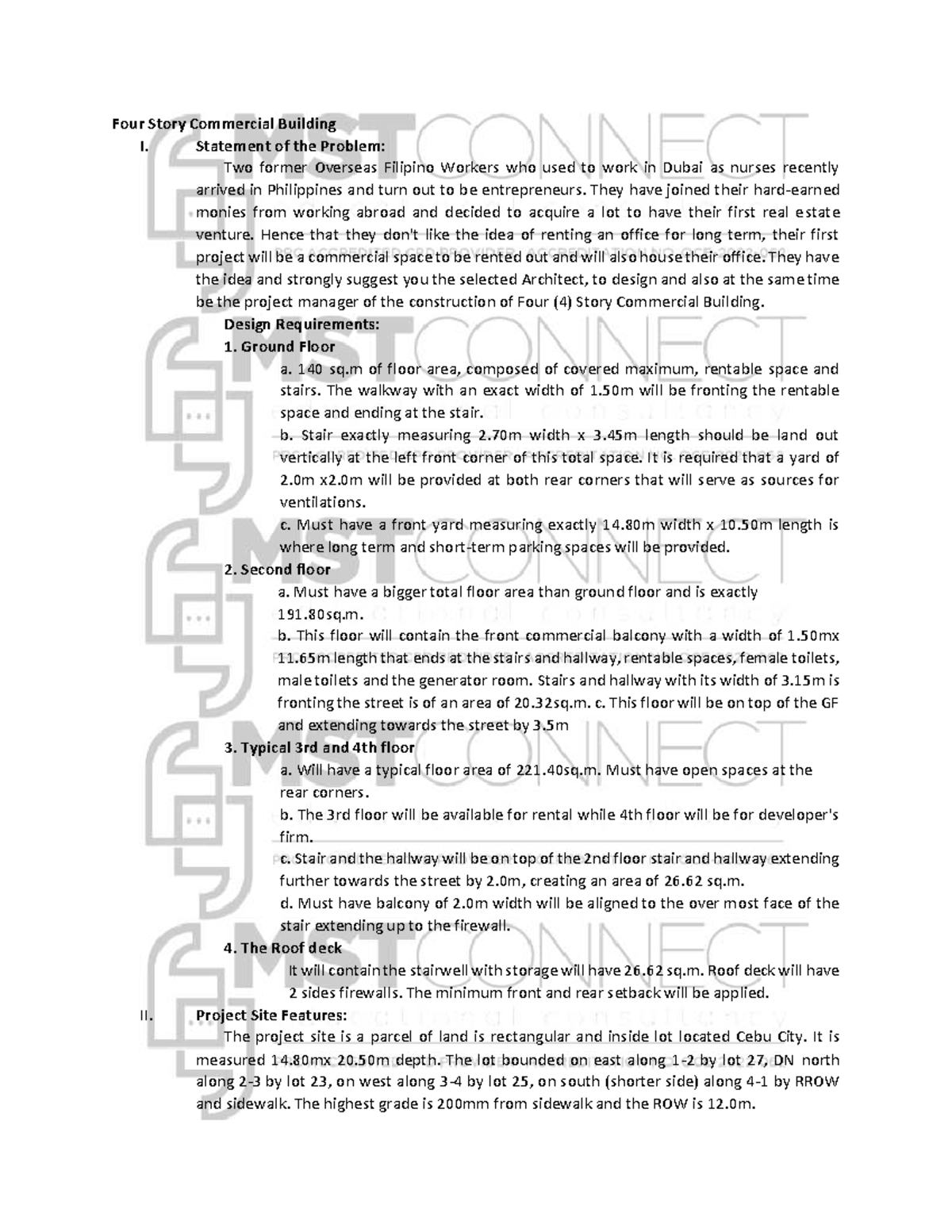 Architectural Design of a 4-Story Commercial Building (ARCH 101) - Studocu