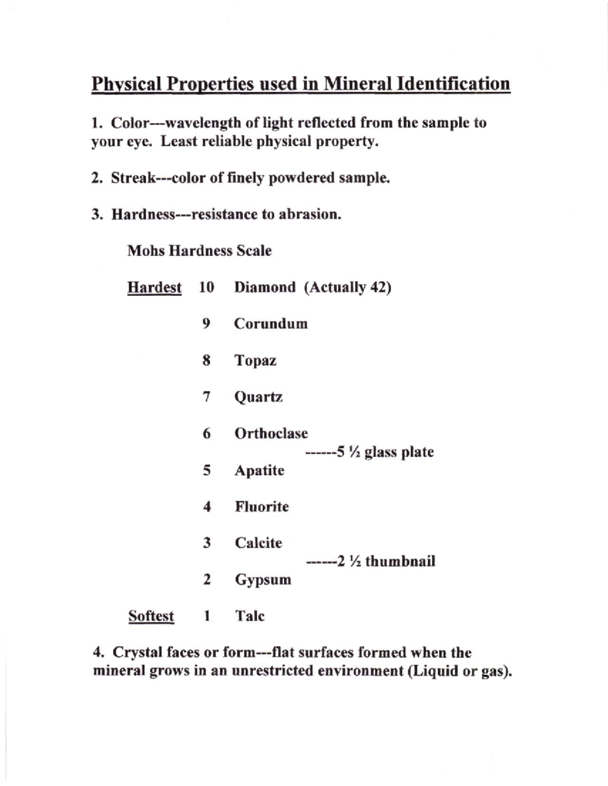Minerals-part-2 - none - Physical Properties used in Mineral ...