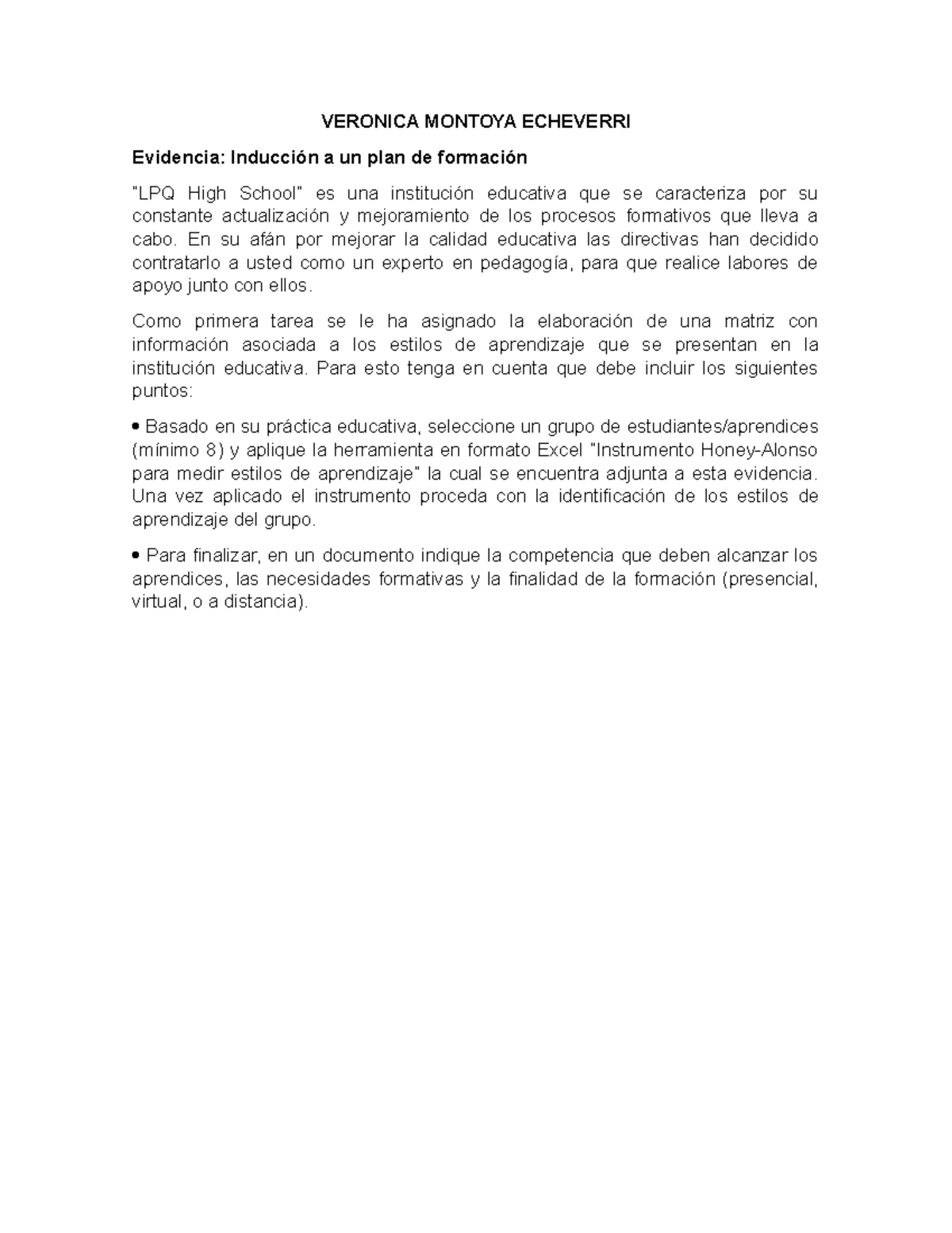 Evidencia actividad 3 Planeando ando inducción a procesos pedagógicos - SENA - Studocu