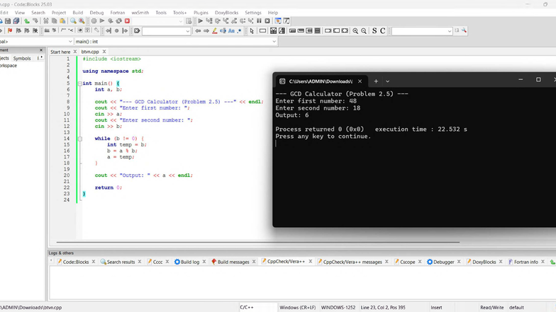 Quiz 5 - quiz - btvn Code:Blocks 25 X File Edit View Search Project Build Debug Fortran wxSmith ...
