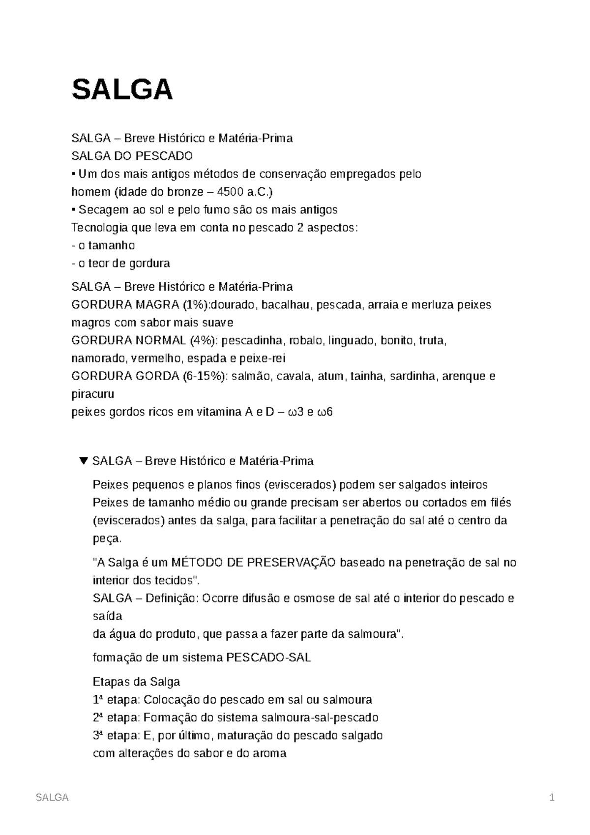 Salga - SALGA SALGA – Breve Histórico e Matéria-Prima SALGA DO PESCADO ...